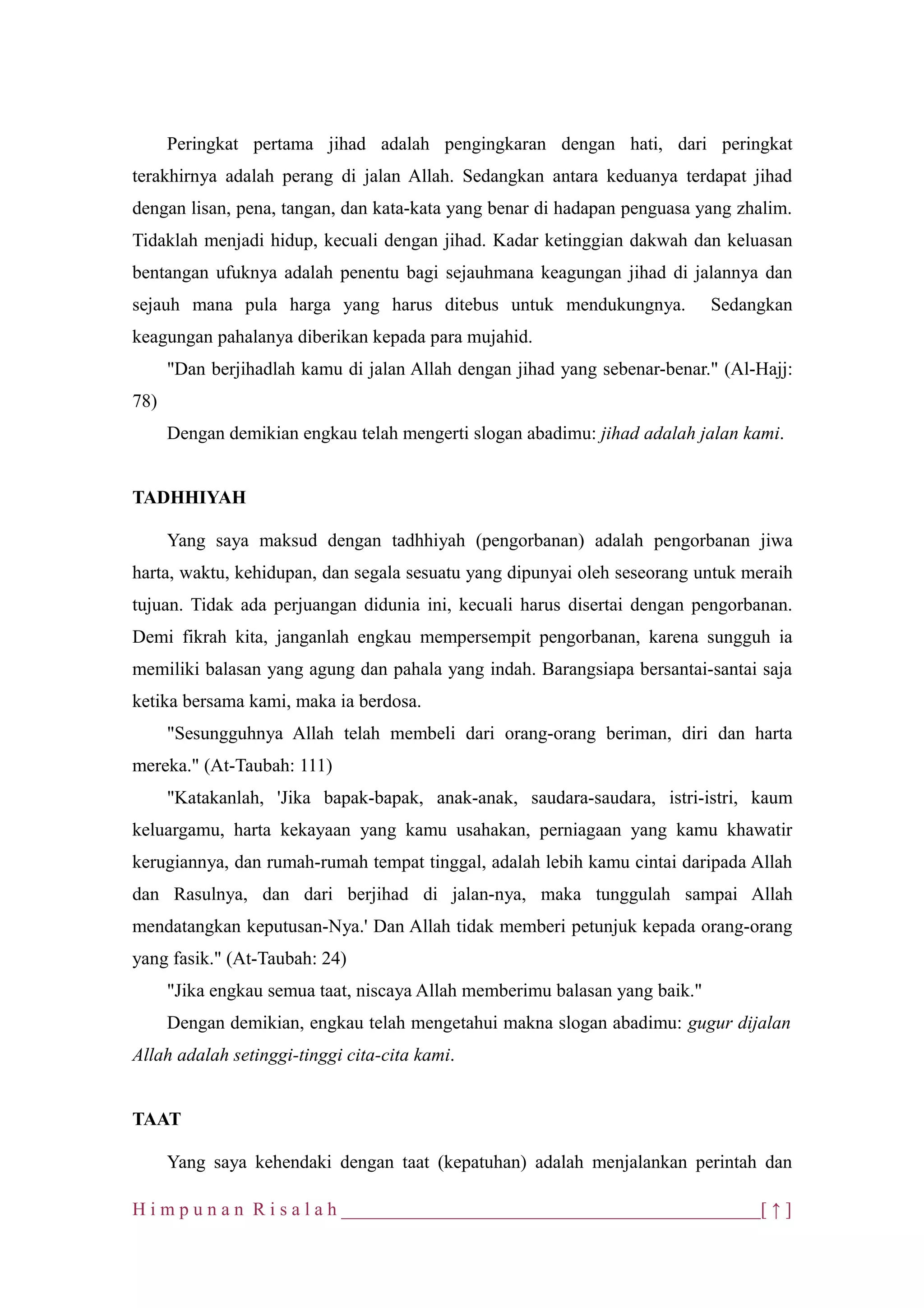 Himpunan risalah Hassan al Banna (Majmuah Ar-Rasail) | PDF