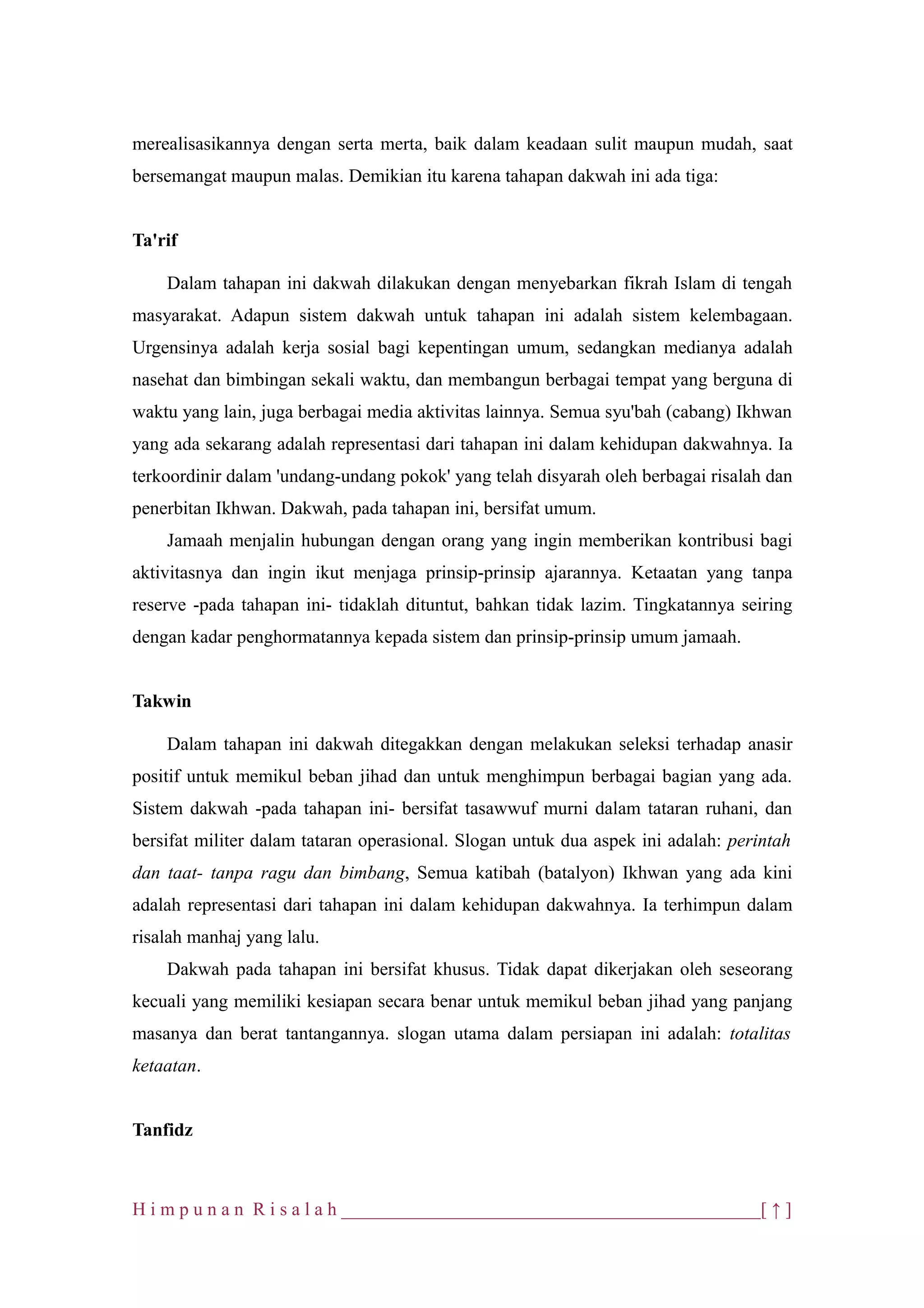 Himpunan risalah Hassan al Banna (Majmuah Ar-Rasail) | PDF