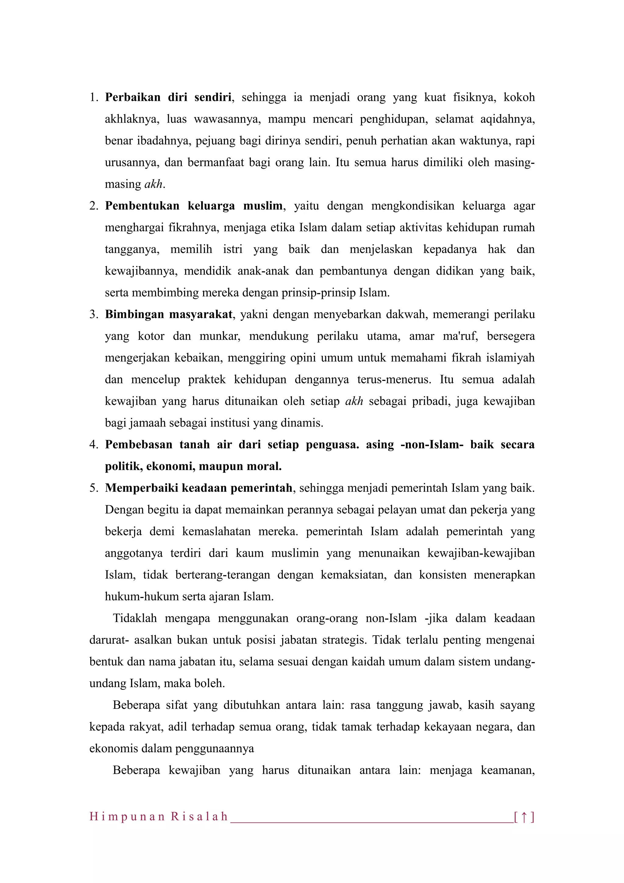 Himpunan risalah Hassan al Banna (Majmuah Ar-Rasail) | PDF