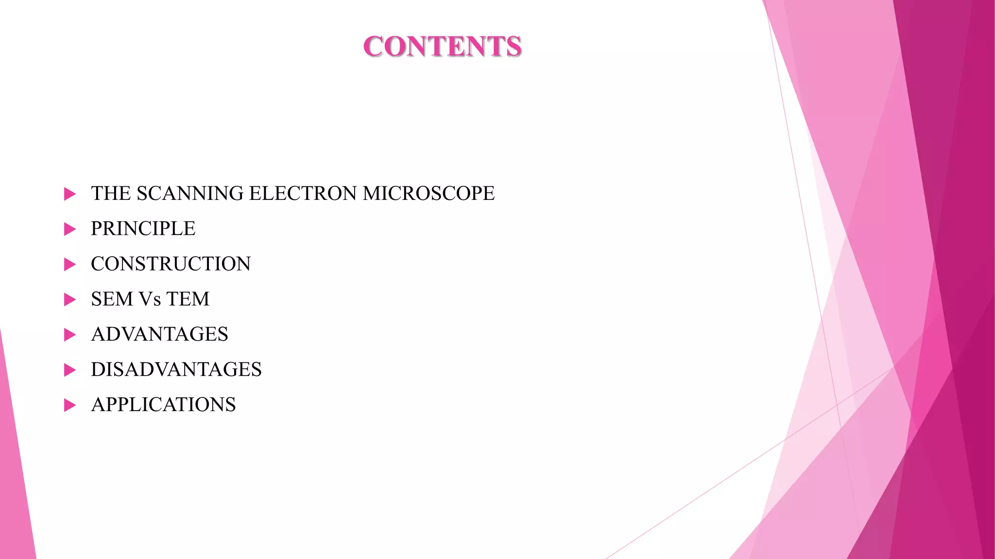 scanning electron microscope (SEM) | PPTX