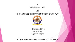 scanning electron microscope (SEM) | PPTX