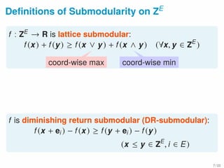 Maximizing Submodular Function over the Integer Lattice | PDF