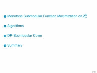 Maximizing Submodular Function over the Integer Lattice | PDF