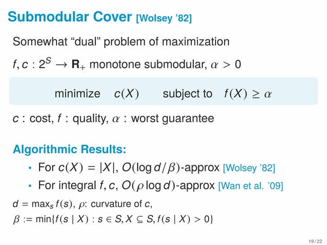 Maximizing Submodular Function over the Integer Lattice | PDF