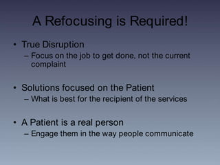 Himss 2011 disruption - a reboot of healthcare_final_david_westfall | PPT