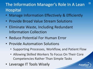 Mark Graban Slides - HIMSS and FormFast | PPTX | Healthcare Industry | Industries