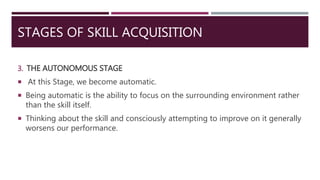 Stages of Skill Aquistion | PPTX