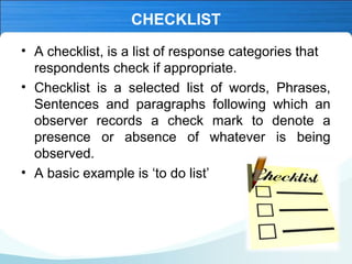 checklist | PPT