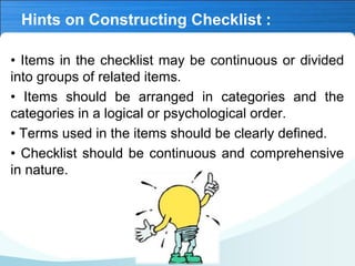checklist | PPT