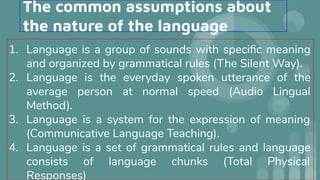 The Nature of language teaching ELT | PDF