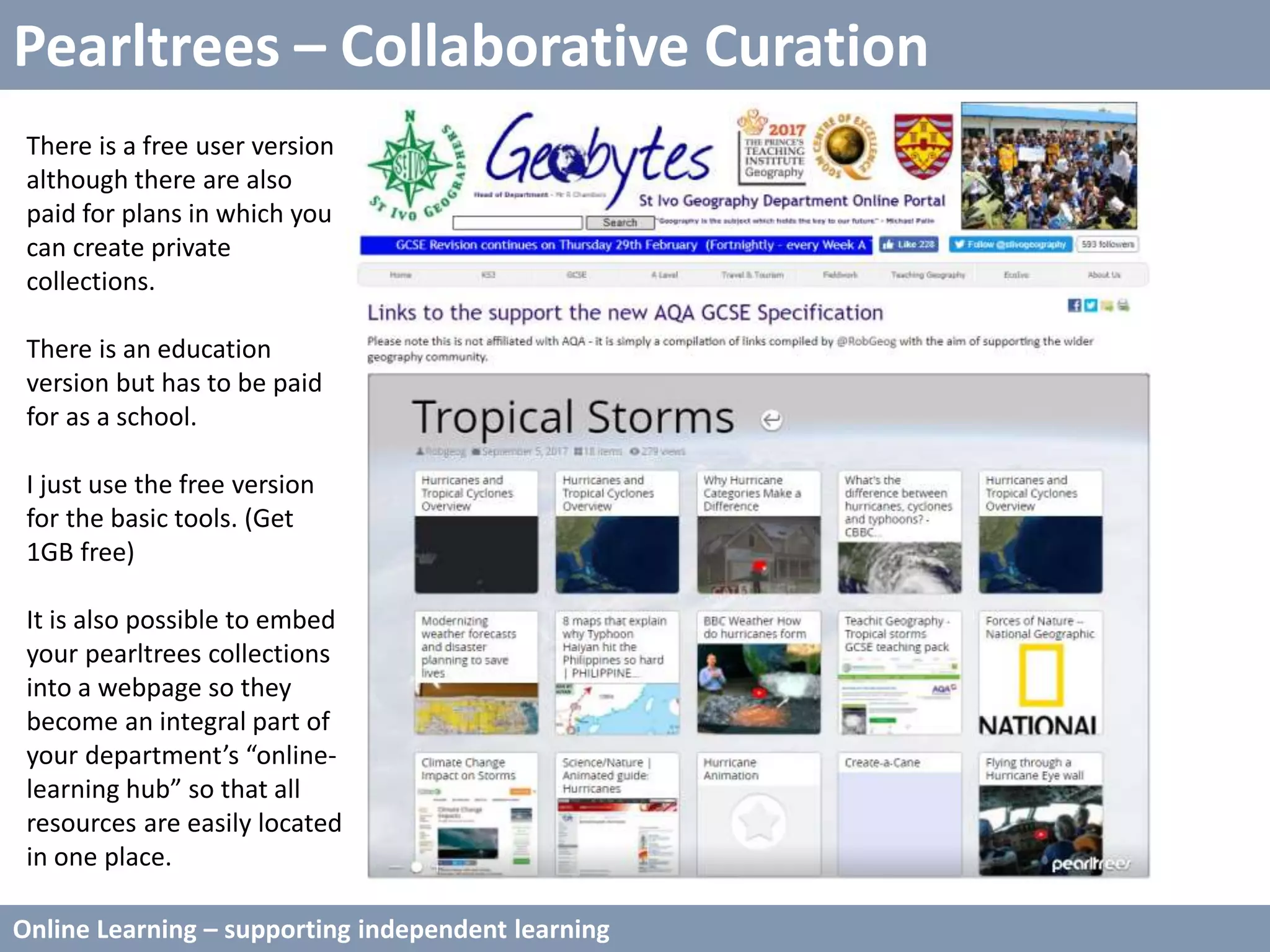 Workshop 20 - Online Learning - supporting independent learning. | PPTX