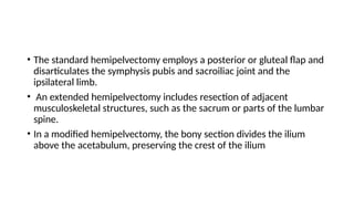 Hindquarter amputation in orthopaedics of humans | PPTX
