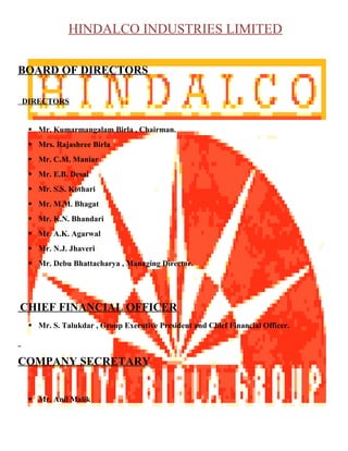 Hindalco industries limited | DOC
