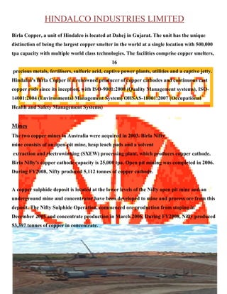 Hindalco industries limited | DOC