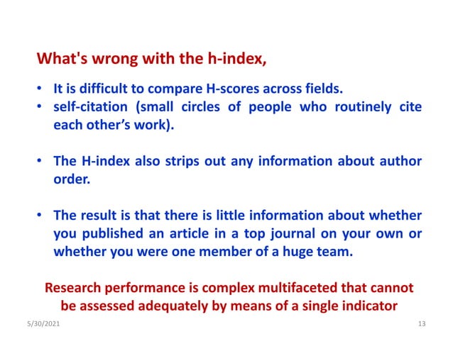 H index | PPTX