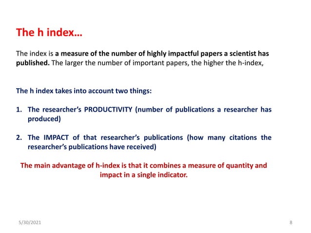 H index | PPTX