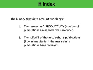 H index | PPTX