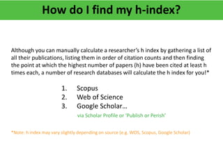 H index | PPTX