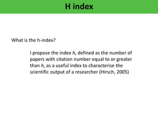 h-index | PPTX