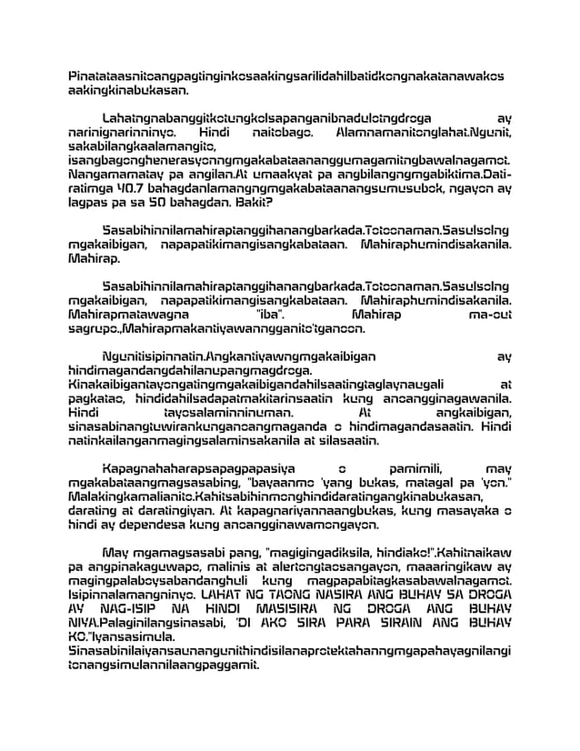 Hindi ako magiging adik | DOCX