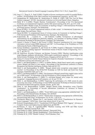 HINDI AND MARATHI TO ENGLISH MACHINE TRANSLITERATION USING SVM | PPT