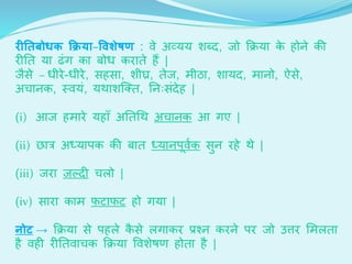 Hindi avyay ppt | PPTX