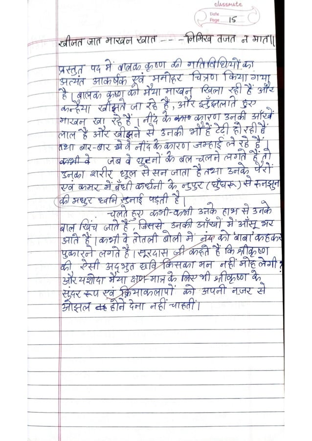 ICSE Hindi Class X Handwritten Notes | PDF