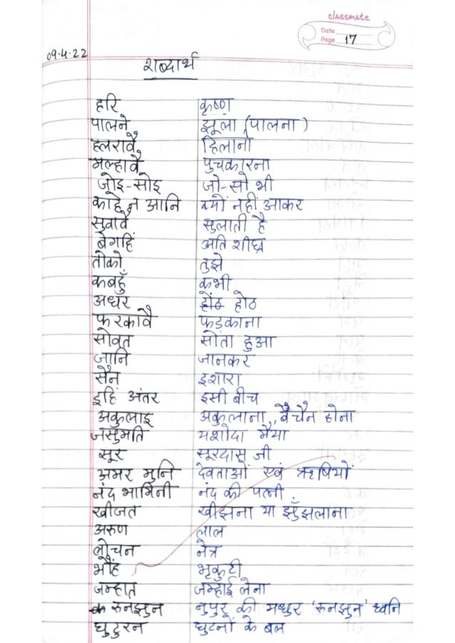 ICSE Hindi Class X Handwritten Notes | PDF