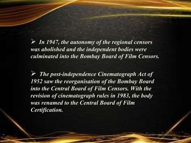 Role of Censor Board in | PPT