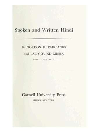 Hindi Grammar by Gordon Fairbanks and Bal Govind Mishra.pdf