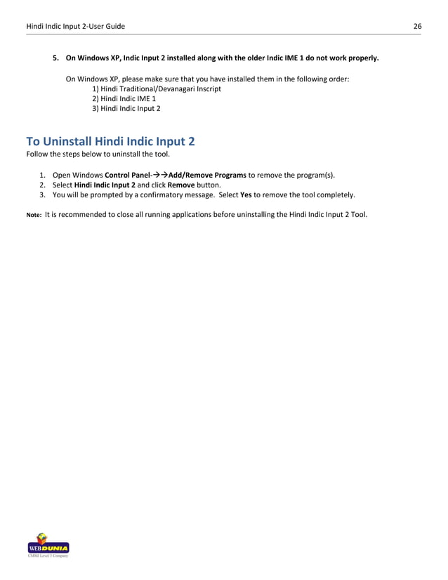 Hindi indic input 2 user guide | PDF