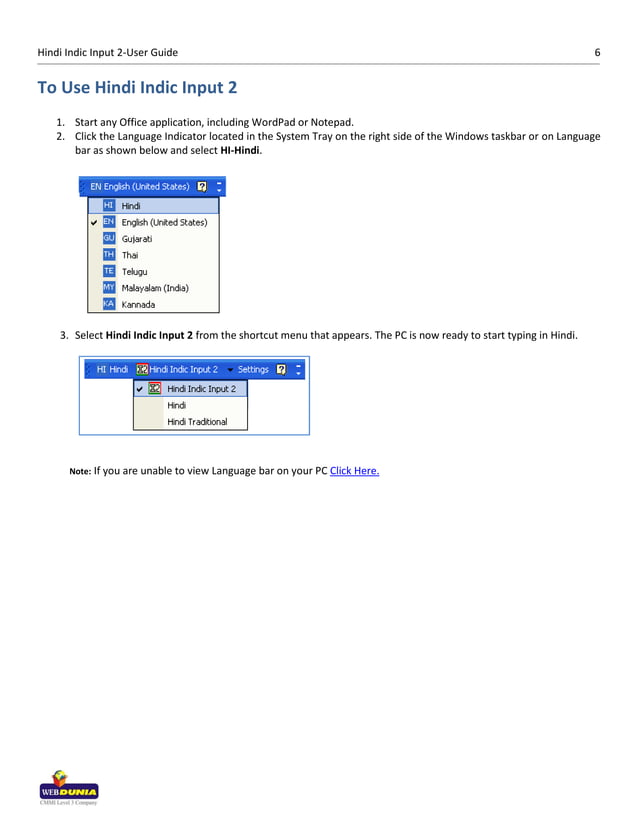 Hindi indic input 2 user guide | PDF