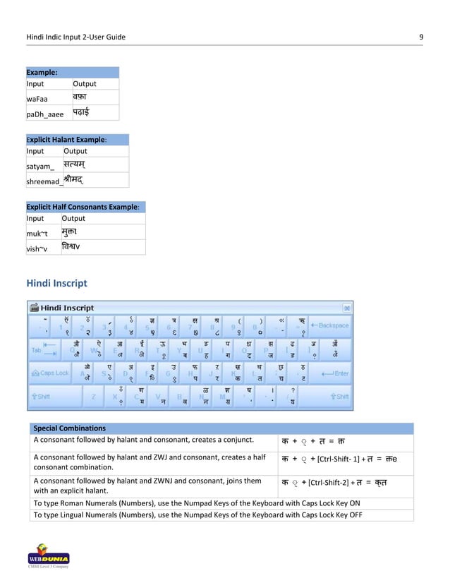 Hindi indic input 2 user guide | PDF