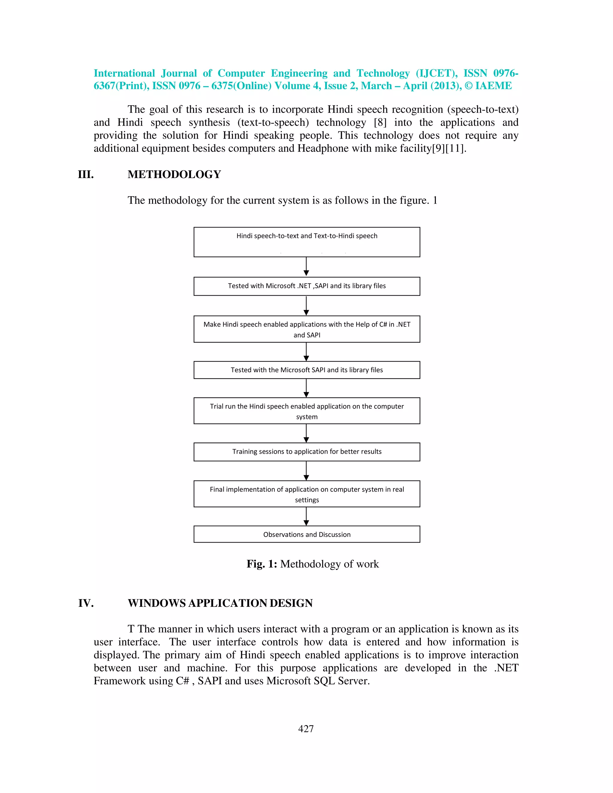 Hindi speech enabled windows application using microsoft | PDF