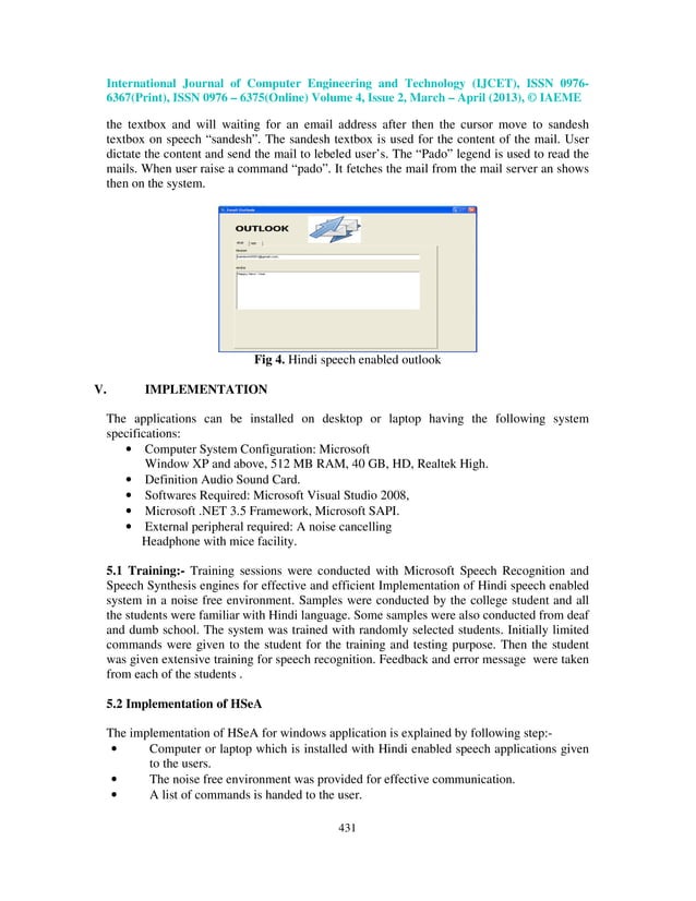 Hindi speech enabled windows application using microsoft | PDF