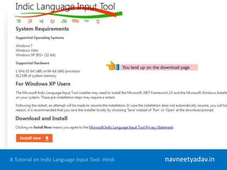 Easy Hindi Typing BhashaIndia | PPTX
