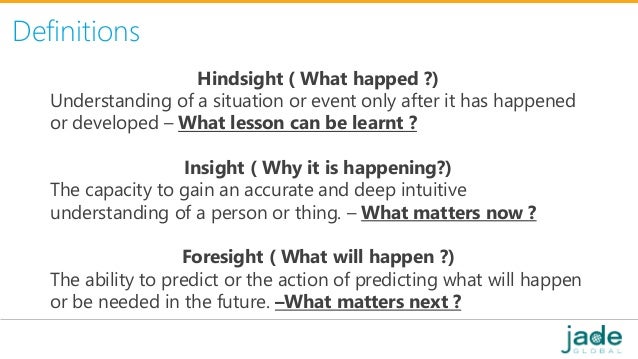 Hindsight Meaning