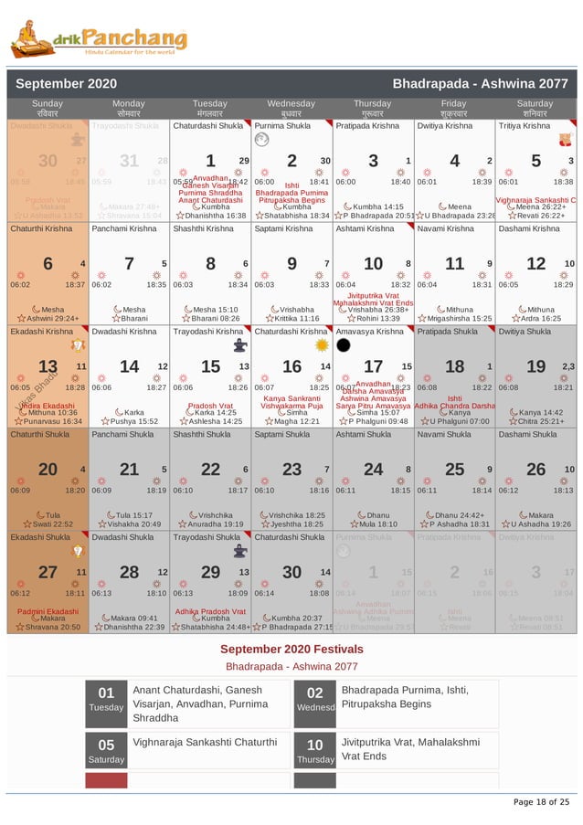 Hindu calander 2020 | PDF | National & Civic Holidays | Holidays