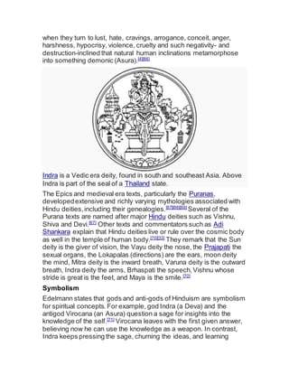 Hindu deities (redirected from hindu pantheon) . | DOCX