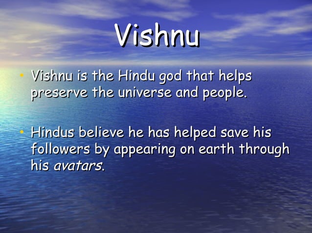 Hindu gods | PPT | Hinduism | Religion & Spirituality