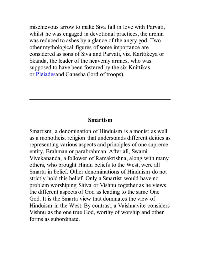 Hindu gods and goddesses | DOCX | Hinduism | Religion & Spirituality