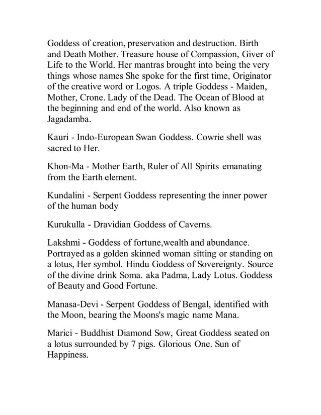 Hindu gods and goddesses | DOCX | Hinduism | Religion & Spirituality