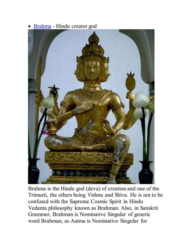 Hindu gods and goddesses | DOCX | Hinduism | Religion & Spirituality