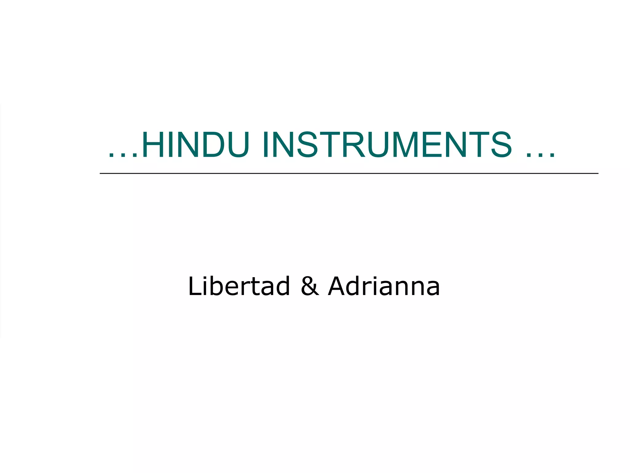 Hindu Instruments | PPT
