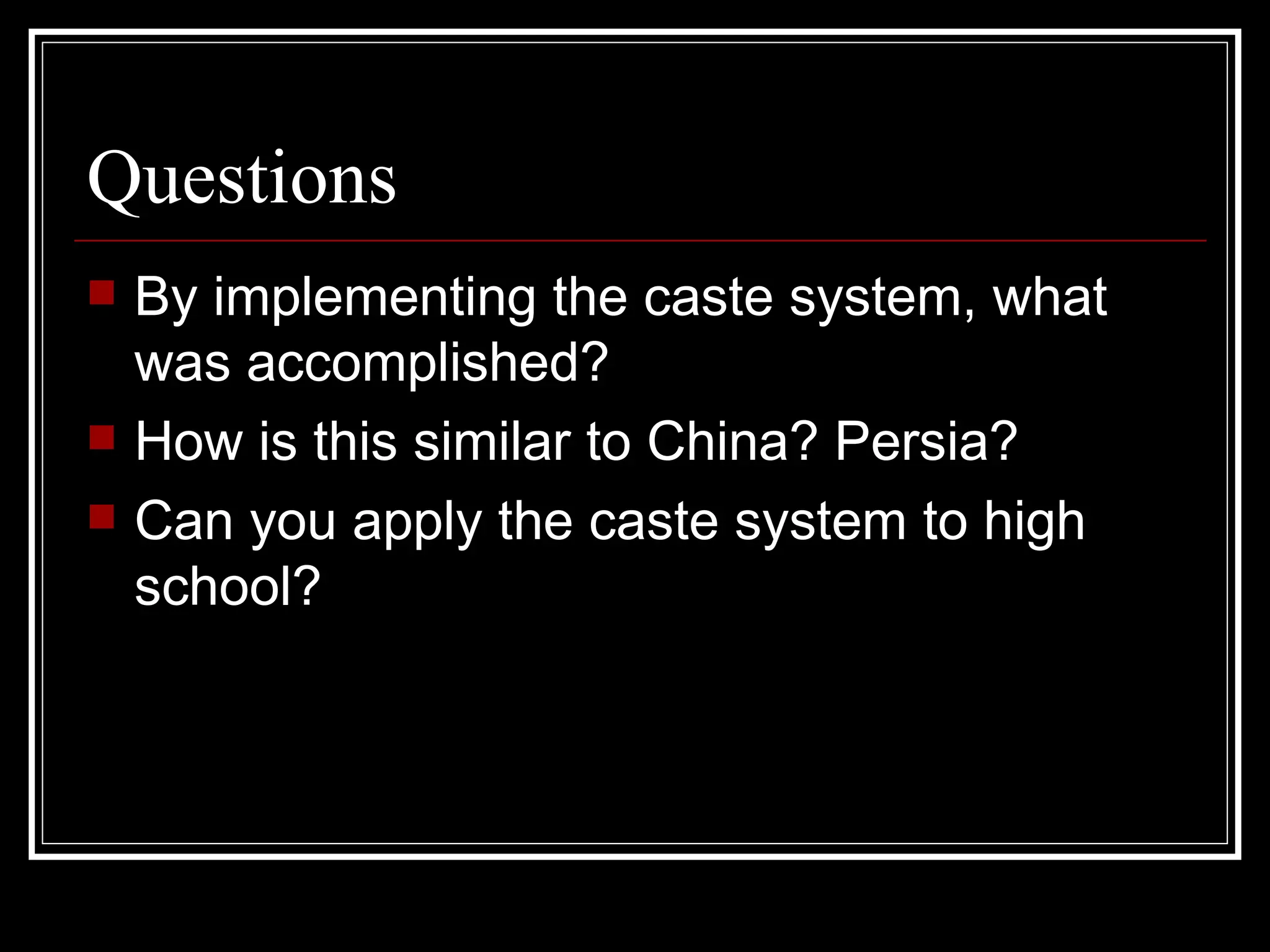 Hinduism and the Caste System | PPT