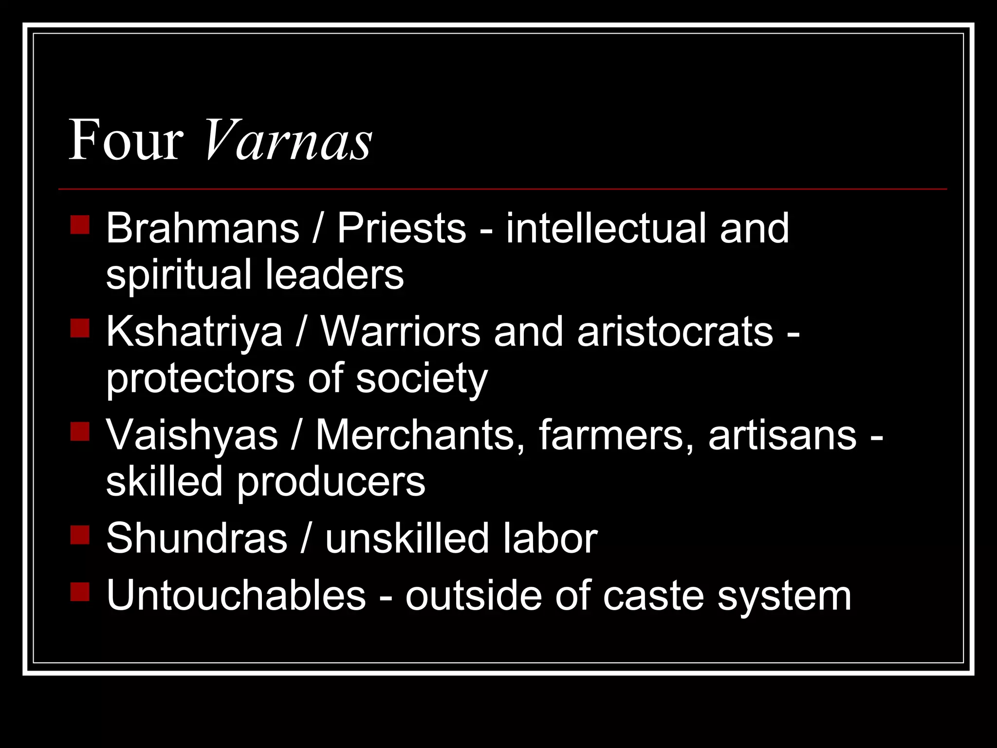 Hinduism and the Caste System | PPT