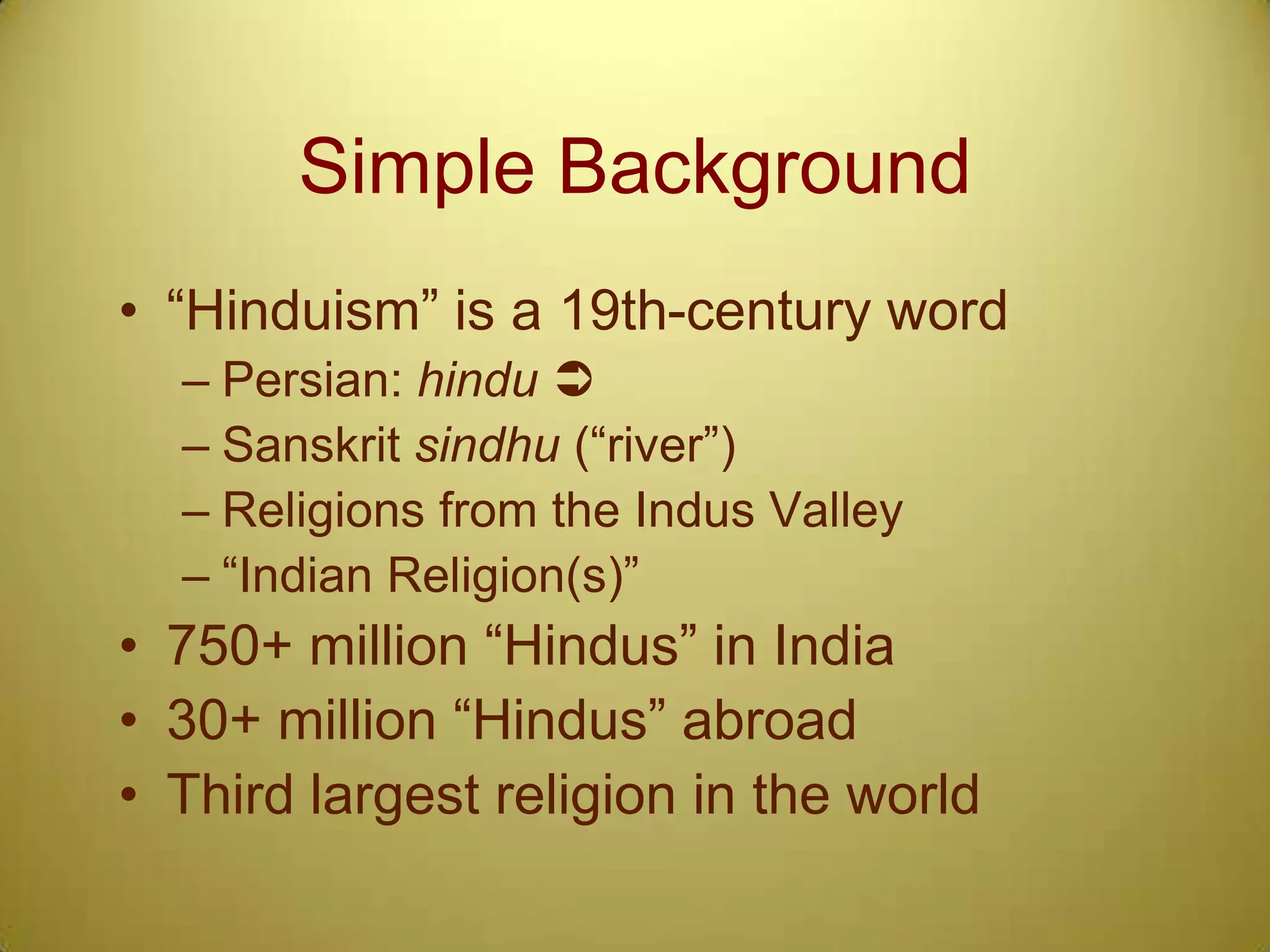 Hinduism The real Holiness | PPSX