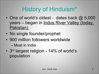 World Cultures - South Asia - Hinduism | PPT