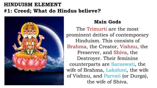 Elements of Religion: Hinduism Element #1 Creed.pptx