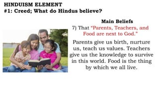 Elements of Religion: Hinduism Element #1 Creed.pptx